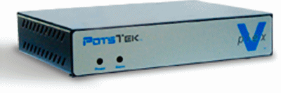 Vplex customer-premise device integrates voice and data services over a ...